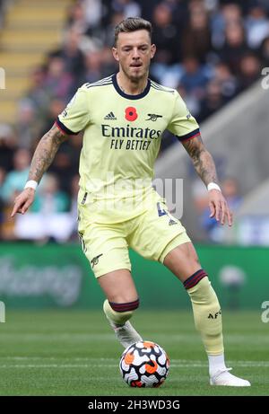 Ben White #4 of Arsenal during the Premier League match Arsenal vs ...
