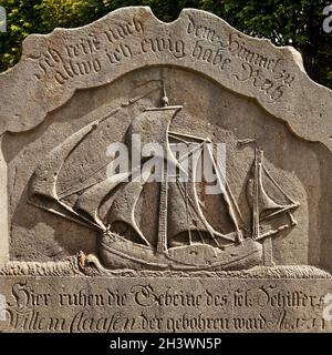Grave of Willem Claasen, speaking tombstones, cemetery of St. Clemens ...