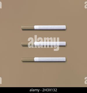 Detail of three cigarettes Stock Photo - Alamy