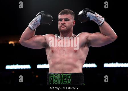 Johnny Fischer celebrates victory via K.O. against Alvaro Terrero in ...