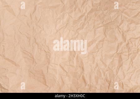 Texture of brown crumpled craft paper, full frame Stock Photo - Alamy
