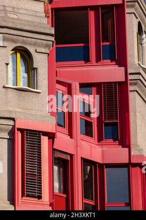 The Schtroumpf (Smurf) buildings, Geneva, Switzerland Stock Photo - Alamy