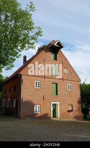 Half-timbered house, Bassum, Lower Saxony, Germany, Europe Stock Photo ...