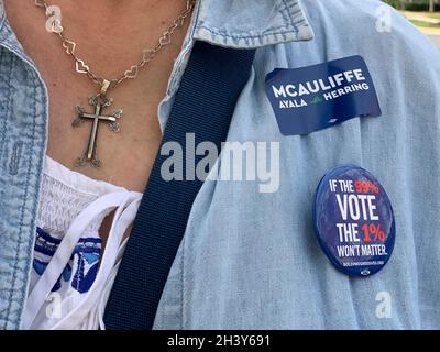 October 30, 2021, Brambleton, Virginia, USA: A get out the vote ...