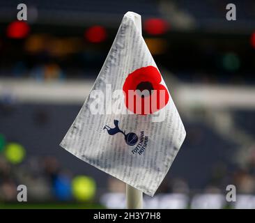 View of Tottenham Hotspur corner flag ahead of the Premier League match ...