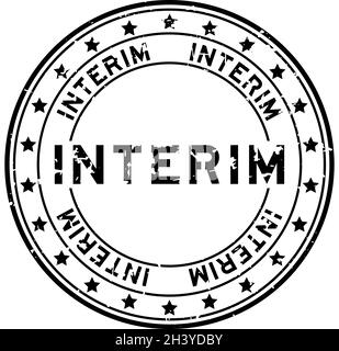 Grunge black interim word rubber seal stamp on white background Stock Vector Image & Art - Alamy