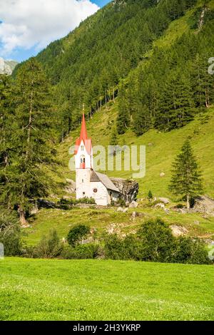 The picturesque Holy Spirit Chapel, Prettau, Ahrntal, South Tyrol ...