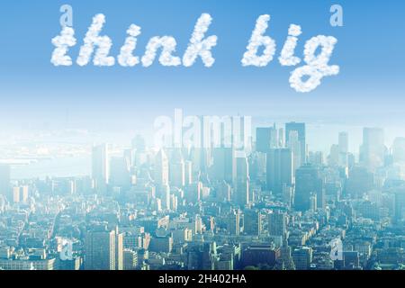Think big concept with the letters Stock Photo - Alamy