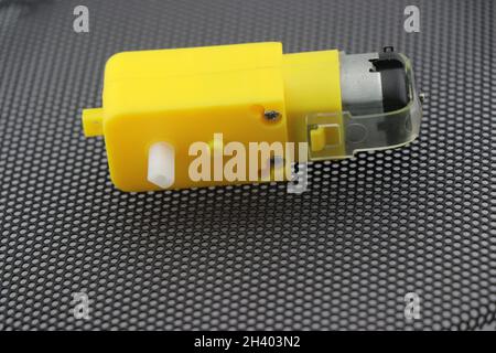 BO motor or geared dc motors with dual shaft isolated on white ...