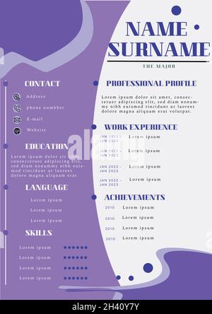 curriculum vitae cv color icon vector illustration Stock Vector Image ...