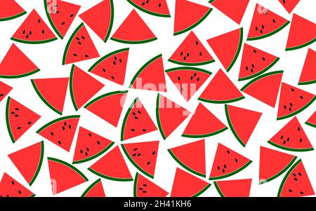 Seamless pattern with watermelon slices Stock Photo - Alamy