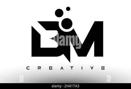 BM Logo Design. BM Letter Logo Icon Vector Illustration - Vector Stock ...
