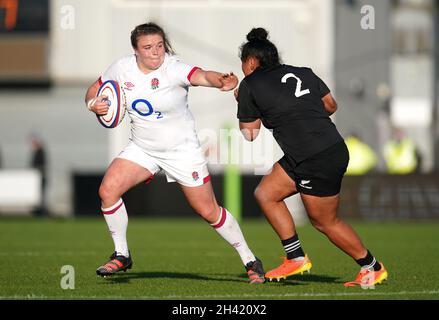 England's Sarah Bern during the Women's Rugby World Cup semi-final ...