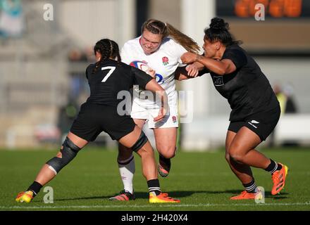 England's Sarah Bern during the Women's Rugby World Cup semi-final ...
