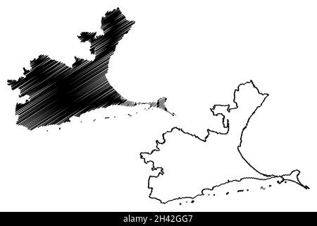 Ramanathapuram district (Tamil Nadu State, Republic of India) map ...