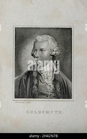 Oliver Goldsmith. Line engraving Stock Photo - Alamy