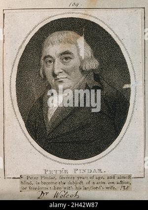 John Wolcot [Peter Pindar]. Stipple engraving by P. Roberts after J ...