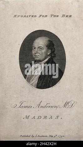 James Anderson. Line engraving by R. Scott after J. Smart Stock Photo ...