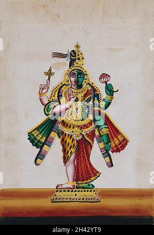The Half-Male, Half-Female Form of Shiva (Shiva Ardhanarishvara), ca ...