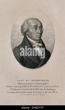 Johann Friedrich Blumenbach. Stipple engraving by Wiederhold [?] Stock ...