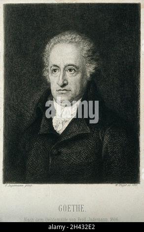 Johann Wolfgang von Goethe. Etching by W. Unger after G. O. May, 1779 ...