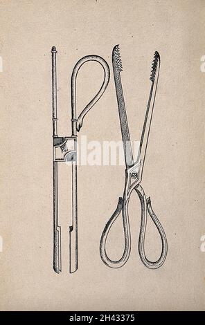 Surgical instruments. Drawing with watercolour Stock Photo - Alamy