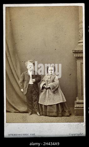 Two dwarfs: Minnie Warren and Commodore Nutt, bridesmaid and groomsman ...