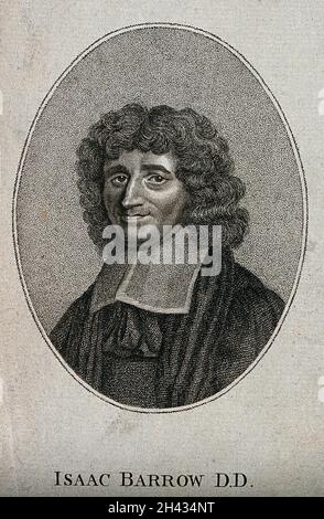 Portrait of Isaac Barrow, English mathematician and theologian. Barrow ...