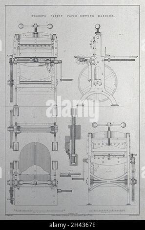Engineering: a steam engine. Lithograph 1852 Stock Photo - Alamy