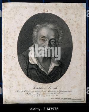 Joseph Barth. Line engraving by T. Benedetti after himself Stock Photo ...