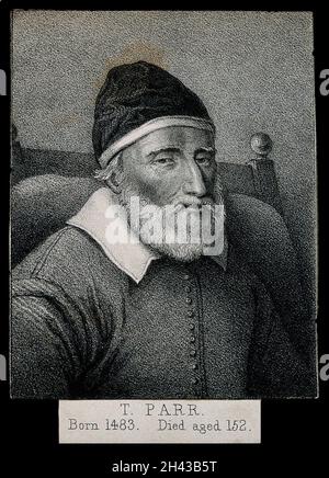 Portrait of Thomas Parr at the age of 152, Cornelis van Dalen (I), 1635 ...