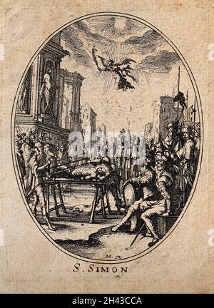 Saint Simon. Etching Stock Photo - Alamy