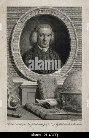 James Ferguson. Line engraving Stock Photo - Alamy