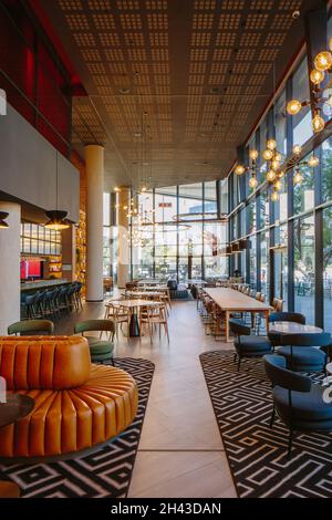 Ground level restaurant interior. Radisson RED Rosebank, Johannesburg ...