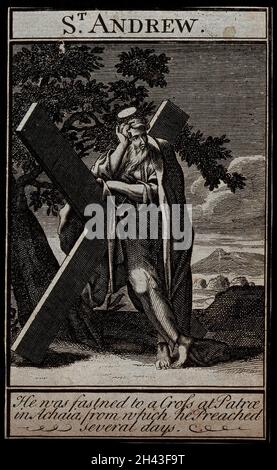 Saint Andrew. Engraving Stock Photo - Alamy