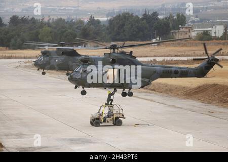 Bekaa, Lebanon. 31st Oct, 2021. A girl poses for photos in front of a ...