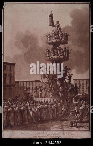 Procession for the Feast of the Assumption of the Virgin Mary taking ...