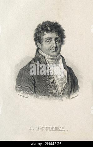 Joseph Fourier. Portrait of the French mathematician Jean Baptiste ...