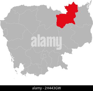 Stung Treng province outline map set Stock Vector Image & Art - Alamy