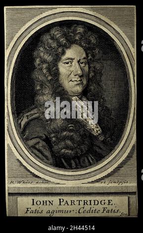 John Partridge. Line engraving by R. White, 1682, after himself Stock ...