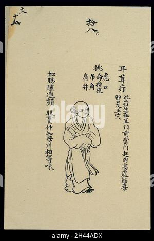 C19 Chinese ink drawing: Boils - boil between the eyebrows Stock Photo ...