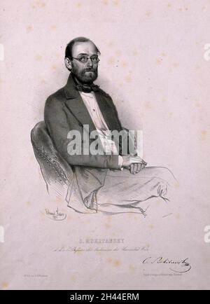 Karl, Freiherr von Rokitansky. Lithograph by A. Prinzhofer, 1846 Stock ...