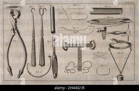 Surgical instruments of 1700's Stock Photo - Alamy