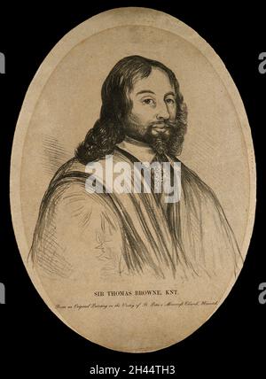 Sir Thomas Browne. Lithograph by M. E. Cotman Stock Photo - Alamy