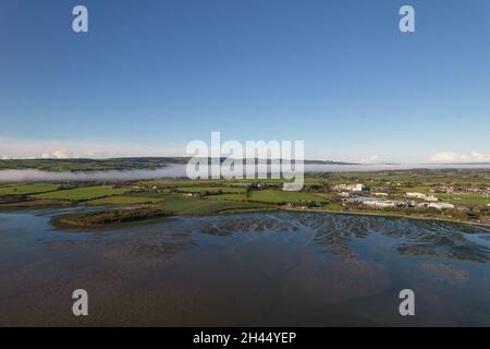 Dungarvan from the air Stock Photo - Alamy
