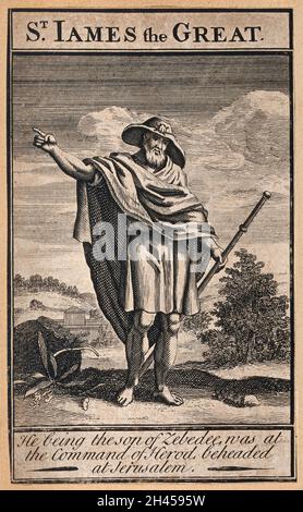 Saint James the Great. Engraving Stock Photo - Alamy