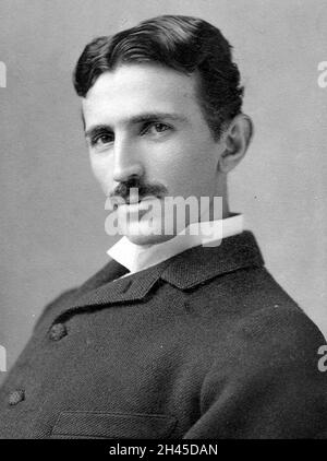 A portrait of the Austrian inventor and electrical engineer Nikolai ...