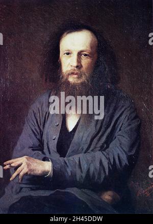 A portrait of Dimitry Mendeleev, whose brilliant insights led to the ...