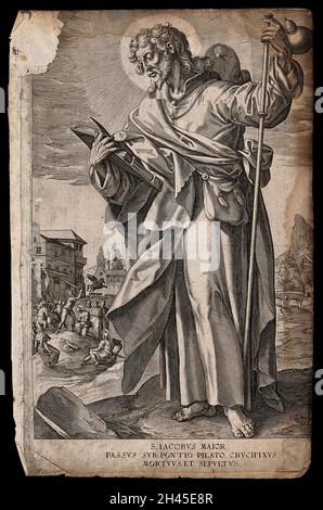 Saint James the Great. Engraving Stock Photo - Alamy
