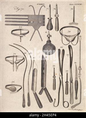 Surgical instruments. Engraving by Andrew Bell Stock Photo - Alamy